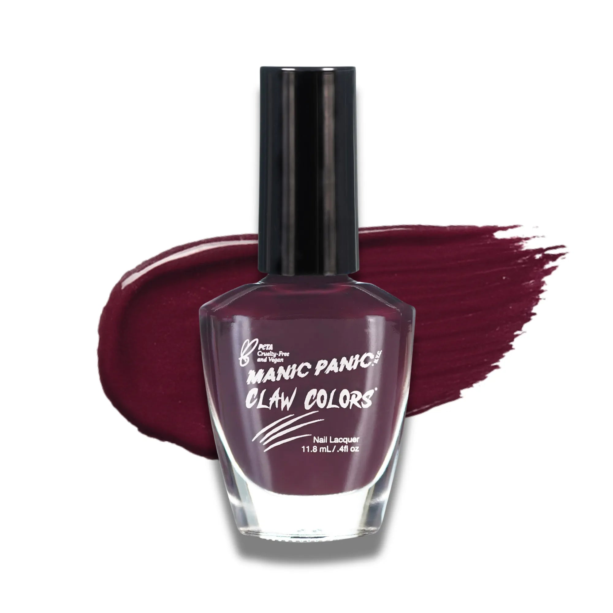 Tramp® – Claw Colors – Glossy Dark Red Nail Polish - Manic Panic NYC INC